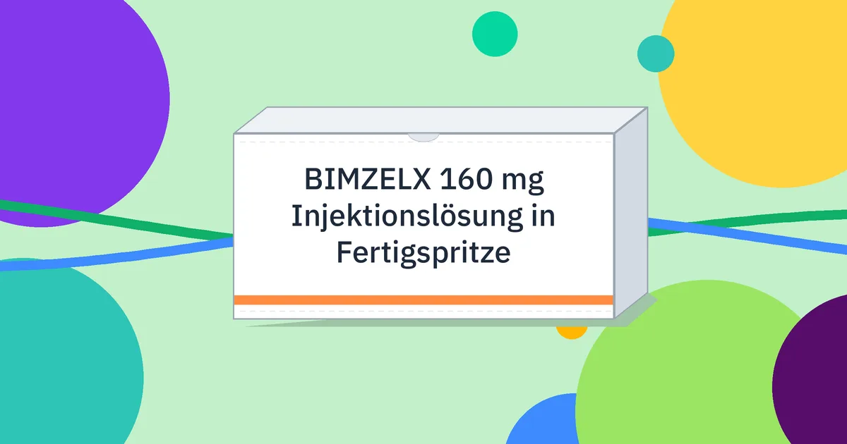 Symbolbild: Packung mit der Aufschrift BIMZELX 160 mg Injektionslösung in Fertigspritze (PZN 20005011) – Verfügbarkeit und Bezug in Apotheken in Frankfurt am Main