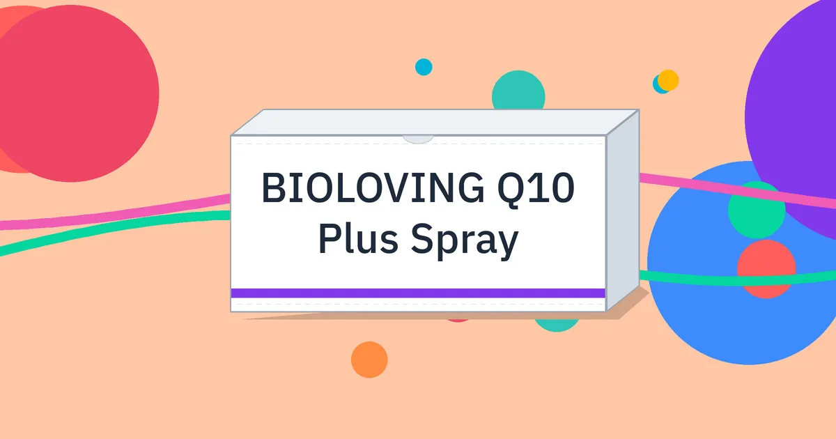 Symbolbild: Packung mit der Aufschrift BIOLOVING Q10 Plus Spray (PZN 19201161) – Verfügbarkeit und Bezug in Apotheken in Frankfurt am Main