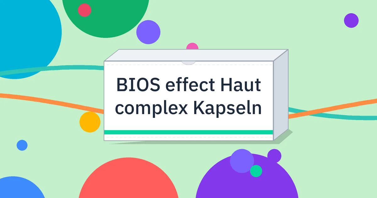 Symbolbild: Packung mit der Aufschrift BIOS effect Haut complex Kapseln (PZN 10145805) – Verfügbarkeit und Bezug in Apotheken in Frankfurt am Main