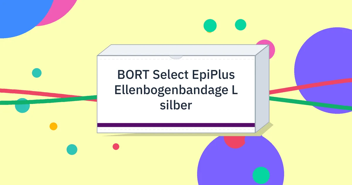 Symbolbild: Packung mit der Aufschrift BORT Select EpiPlus Ellenbogenbandage L silber (PZN 04737884) – Verfügbarkeit und Bezug in Apotheken in Frankfurt am Main