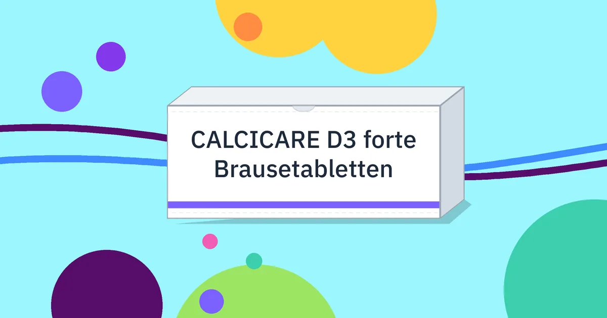 Symbolbild: Packung mit der Aufschrift CALCICARE D3 forte Brausetabletten (PZN 09302659) – Verfügbarkeit und Bezug in Apotheken in Frankfurt am Main