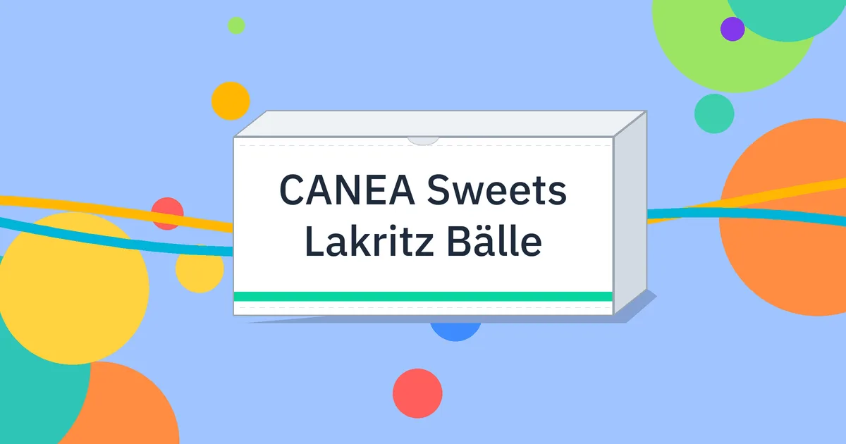 Symbolbild: Packung mit der Aufschrift CANEA Sweets Lakritz Bälle (PZN 06885703) – Verfügbarkeit und Bezug in Apotheken in Frankfurt am Main