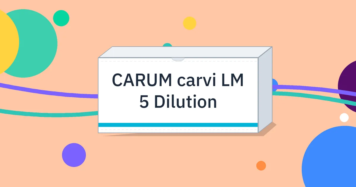 Symbolbild: Packung mit der Aufschrift CARUM carvi LM 5 Dilution (PZN 12811100) – Verfügbarkeit und Bezug in Apotheken in Frankfurt am Main