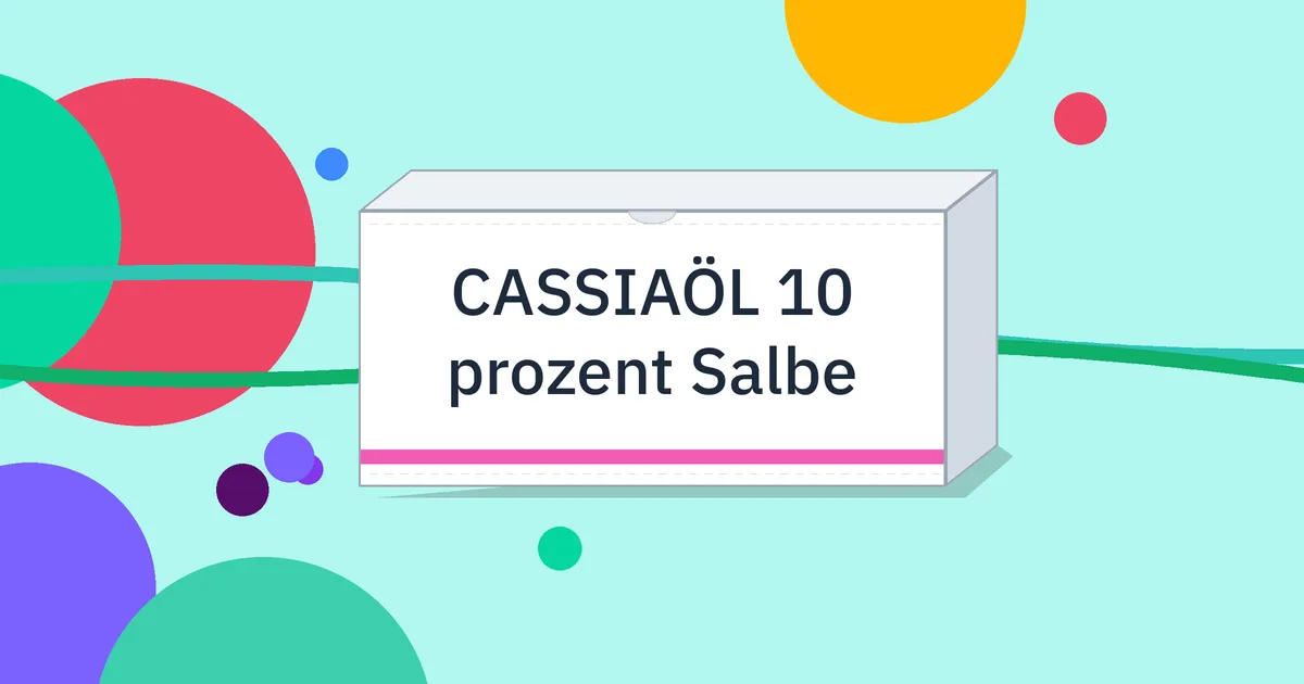 Symbolbild: Packung mit der Aufschrift CASSIAÖL 10 prozent Salbe (PZN 16572856) – Verfügbarkeit und Bezug in Apotheken in Frankfurt am Main