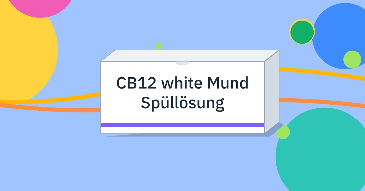 Symbolbild: Packung mit der Aufschrift CB12 white Mund Spüllösung (PZN 12532446) – Verfügbarkeit und Bezug in Apotheken in Frankfurt am Main