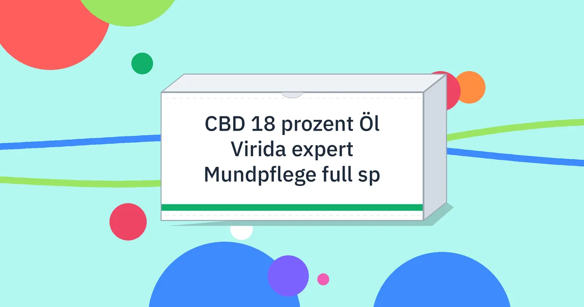 Symbolbild: Packung mit der Aufschrift CBD 18 prozent Öl Virida expert Mundpflege full sp (PZN 17536147) – Verfügbarkeit und Bezug in Apotheken in Frankfurt am Main