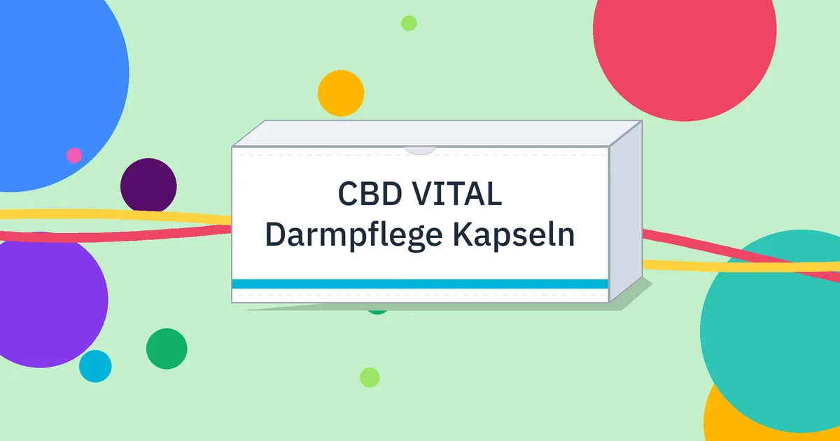 Symbolbild: Packung mit der Aufschrift CBD VITAL Darmpflege Kapseln (PZN 18453305) – Verfügbarkeit und Bezug in Apotheken in Frankfurt am Main