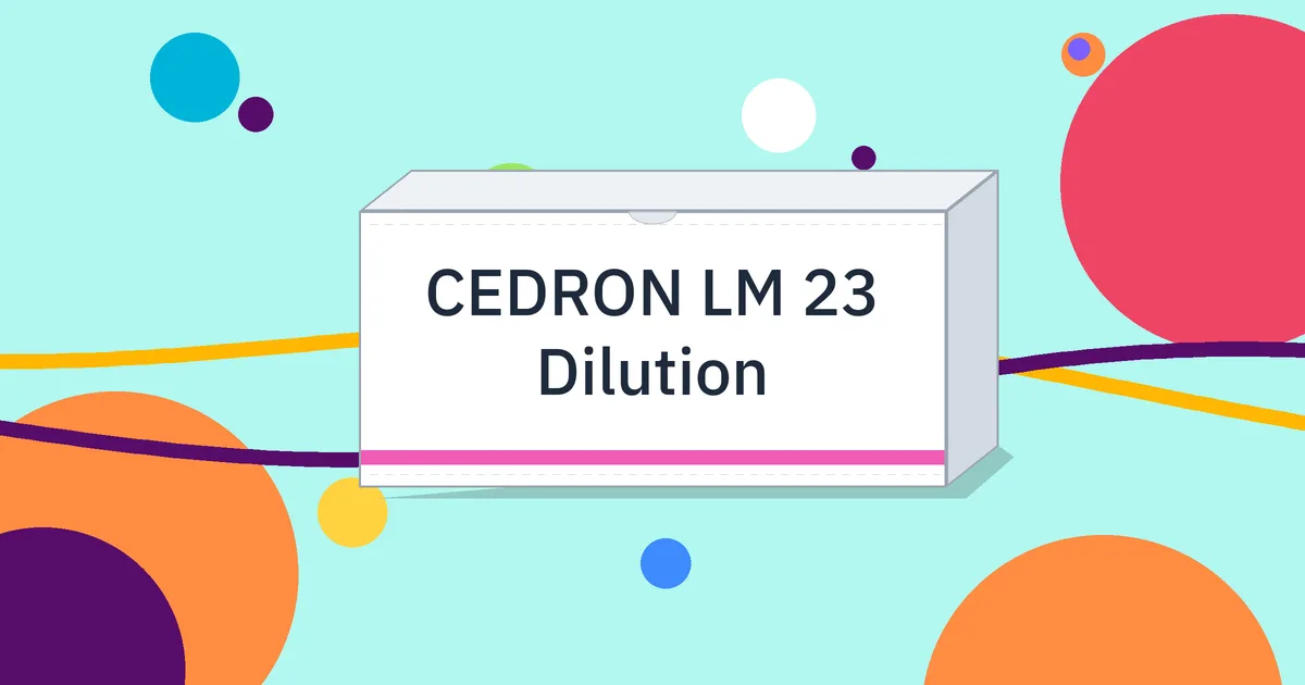 Symbolbild: Packung mit der Aufschrift CEDRON LM 23 Dilution (PZN 13435811) – Verfügbarkeit und Bezug in Apotheken in Frankfurt am Main