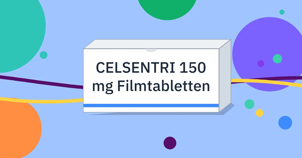 Symbolbild: Packung mit der Aufschrift CELSENTRI 150 mg Filmtabletten (PZN 03678553) – Verfügbarkeit und Bezug in Apotheken in Frankfurt am Main