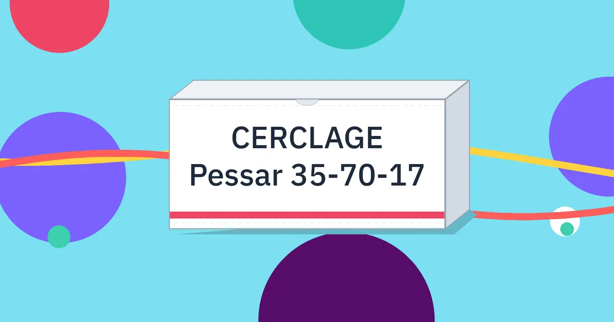 Symbolbild: Packung mit der Aufschrift CERCLAGE Pessar 35-70-17 (PZN 07273876) – Verfügbarkeit und Bezug in Apotheken in Frankfurt am Main