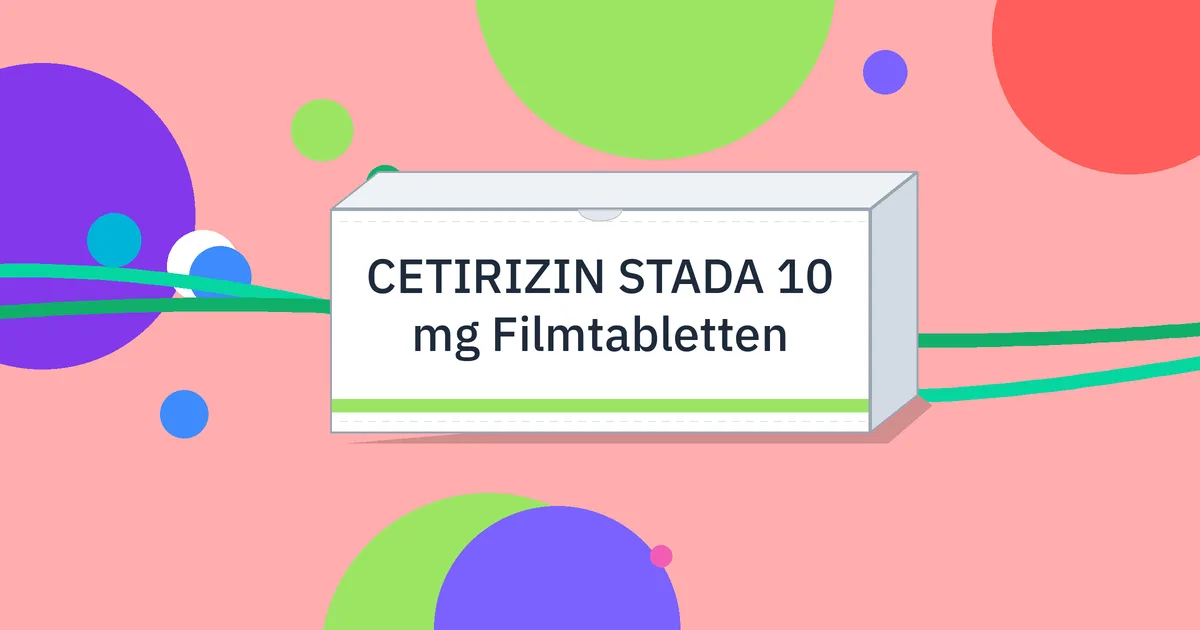 Symbolbild: Packung mit der Aufschrift CETIRIZIN STADA 10 mg Filmtabletten (PZN 02246627) – Verfügbarkeit und Bezug in Apotheken in Frankfurt am Main