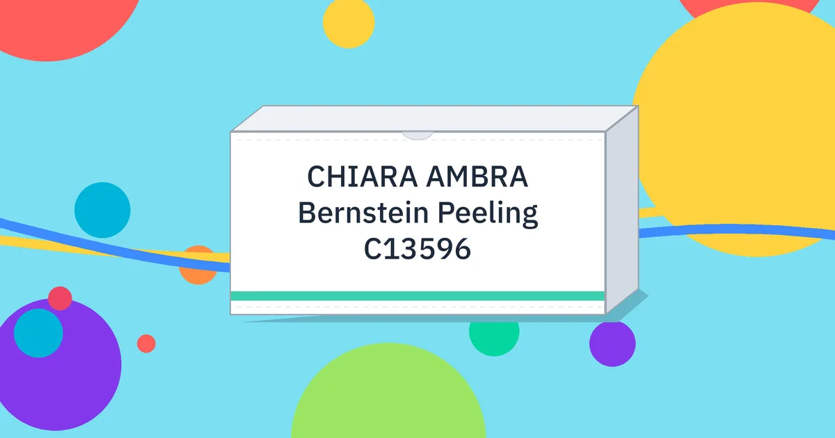 Symbolbild: Packung mit der Aufschrift CHIARA AMBRA Bernstein Peeling C13596 (PZN 09672540) – Verfügbarkeit und Bezug in Apotheken in Frankfurt am Main