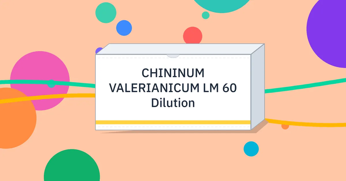 Symbolbild: Packung mit der Aufschrift CHININUM VALERIANICUM LM 60 Dilution (PZN 13442975) – Verfügbarkeit und Bezug in Apotheken in Frankfurt am Main
