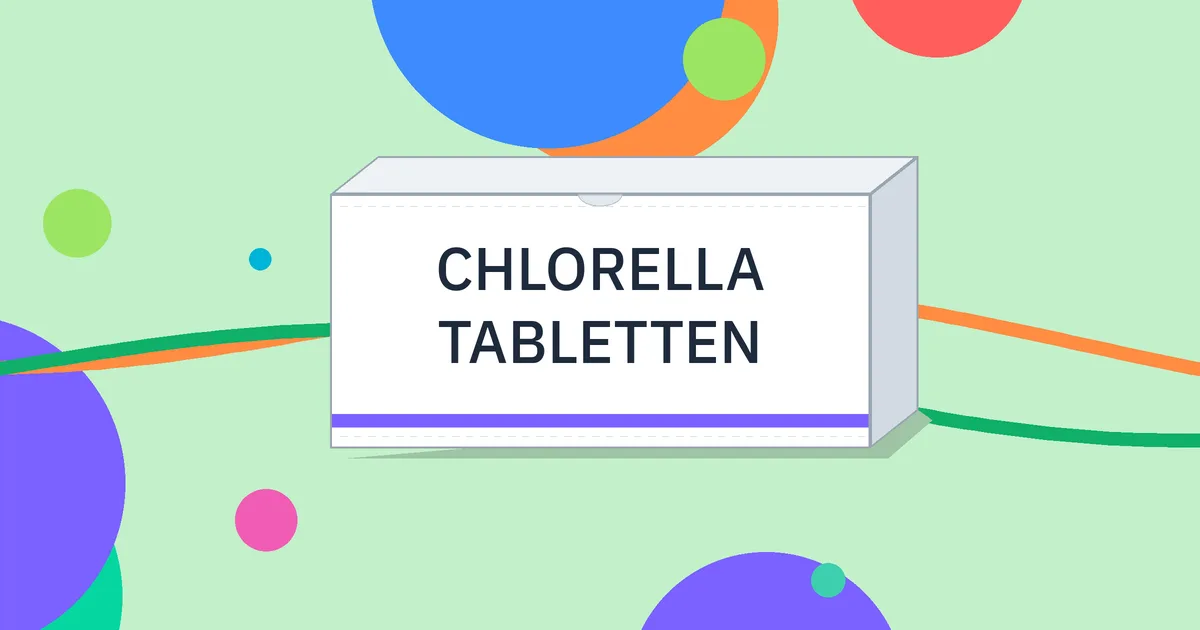 Symbolbild: Packung mit der Aufschrift CHLORELLA TABLETTEN (PZN 00693500) – Verfügbarkeit und Bezug in Apotheken in Frankfurt am Main