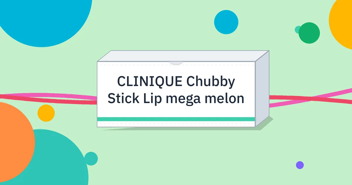 Symbolbild: Packung mit der Aufschrift CLINIQUE Chubby Stick Lip mega melon (PZN 20573620) – Verfügbarkeit und Bezug in Apotheken in Frankfurt am Main