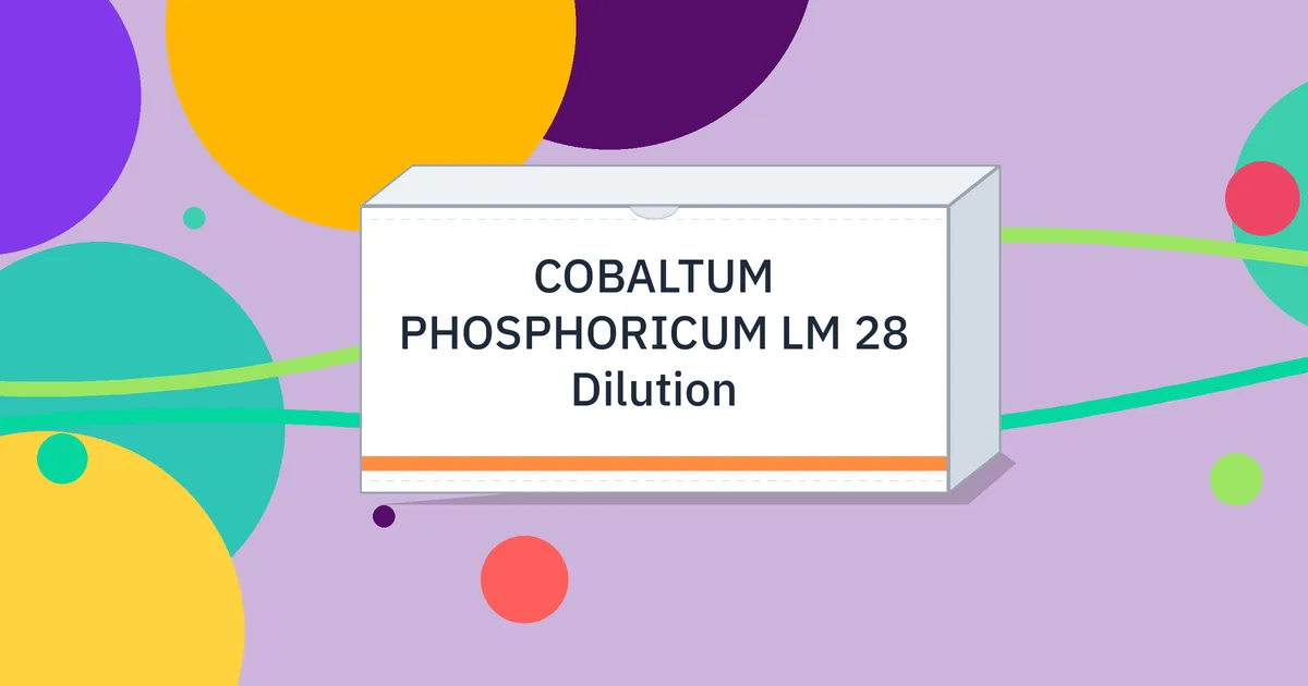 Symbolbild: Packung mit der Aufschrift COBALTUM PHOSPHORICUM LM 28 Dilution (PZN 12824255) – Verfügbarkeit und Bezug in Apotheken in Frankfurt am Main