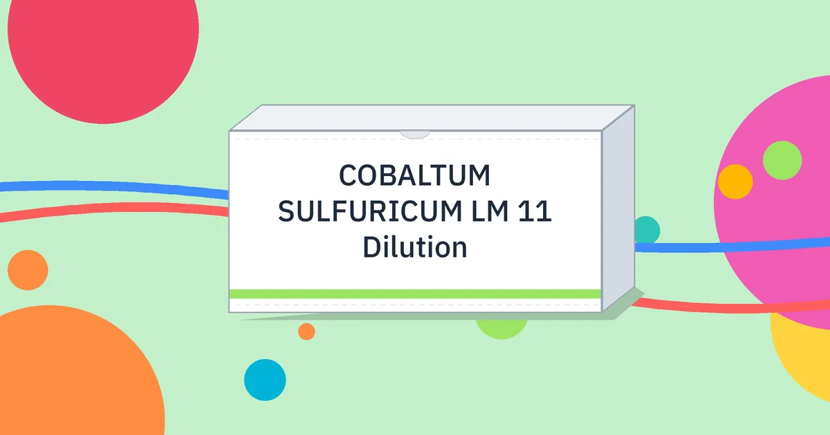 Symbolbild: Packung mit der Aufschrift COBALTUM SULFURICUM LM 11 Dilution (PZN 12824522) – Verfügbarkeit und Bezug in Apotheken in Frankfurt am Main