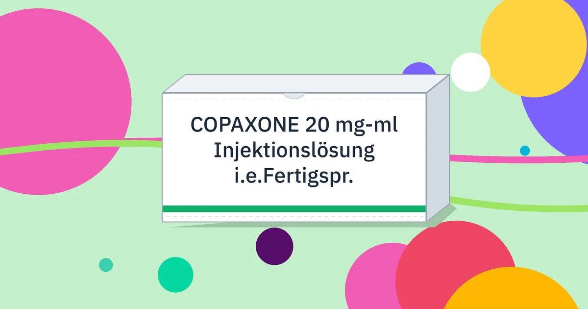 Symbolbild: Packung mit der Aufschrift COPAXONE 20 mg-ml Injektionslösung i.e.Fertigspr. (PZN 10391680) – Verfügbarkeit und Bezug in Apotheken in Frankfurt am Main