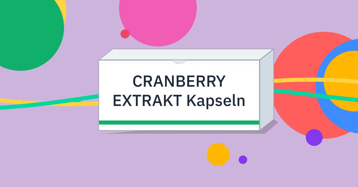Symbolbild: Packung mit der Aufschrift CRANBERRY EXTRAKT Kapseln (PZN 16752334) – Verfügbarkeit und Bezug in Apotheken in Frankfurt am Main
