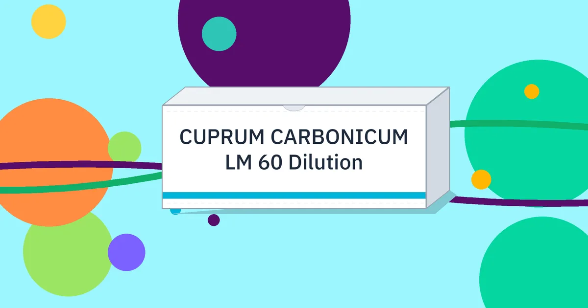 Symbolbild: Packung mit der Aufschrift CUPRUM CARBONICUM LM 60 Dilution (PZN 17853557) – Verfügbarkeit und Bezug in Apotheken in Frankfurt am Main