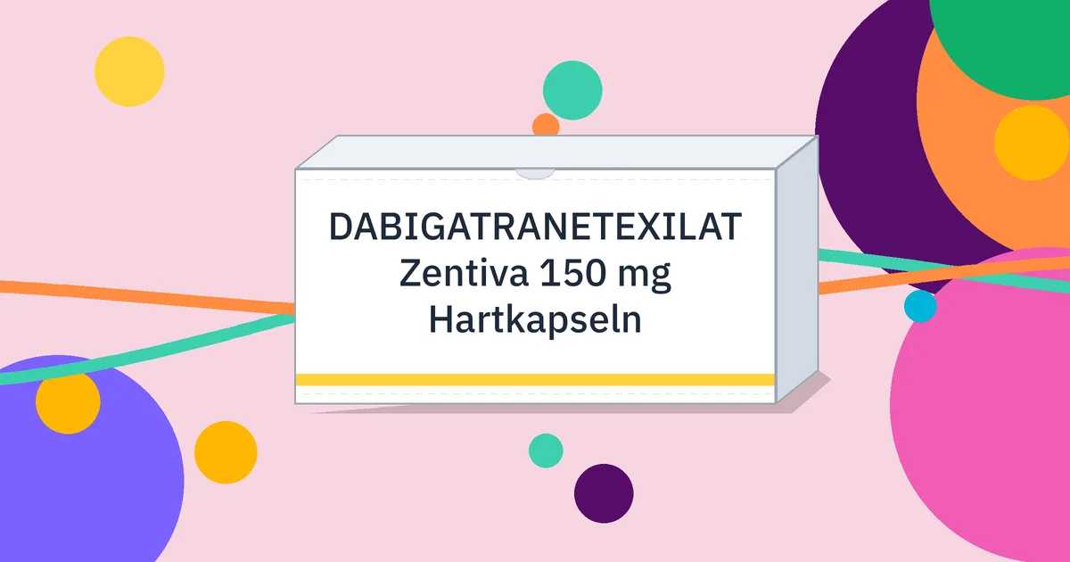Symbolbild: Packung mit der Aufschrift DABIGATRANETEXILAT Zentiva 150 mg Hartkapseln (PZN 19102275) – Verfügbarkeit und Bezug in Apotheken in Frankfurt am Main