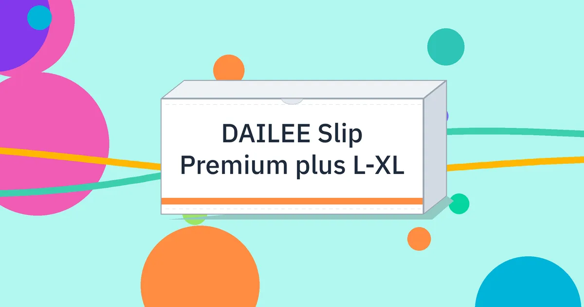 Symbolbild: Packung mit der Aufschrift DAILEE Slip Premium plus L-XL (PZN 11807289) – Verfügbarkeit und Bezug in Apotheken in Frankfurt am Main