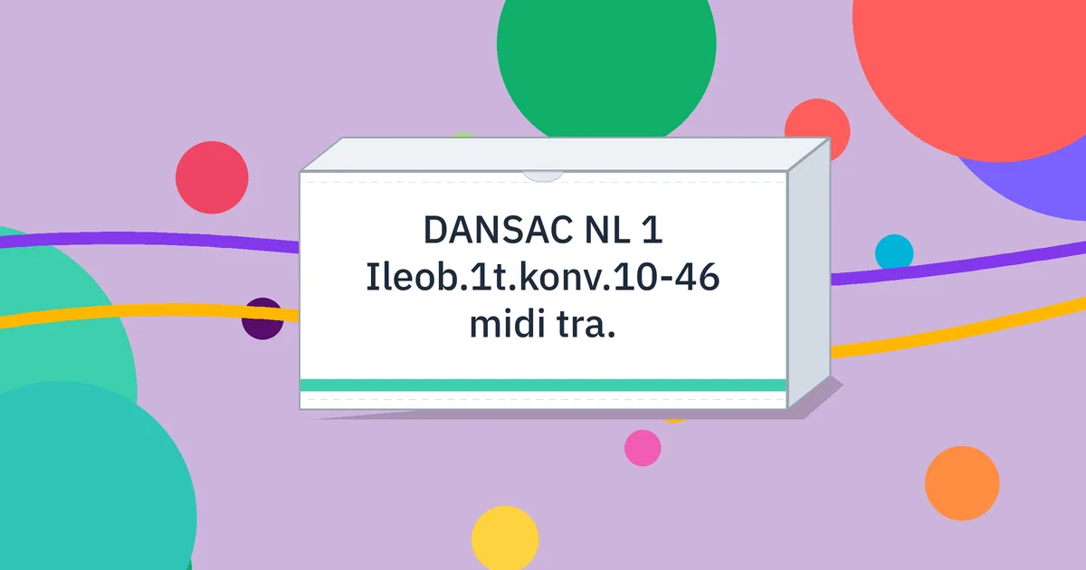 Symbolbild: Packung mit der Aufschrift DANSAC NL 1 Ileob.1t.konv.10-46 midi tra. (PZN 09900981) – Verfügbarkeit und Bezug in Apotheken in Frankfurt am Main