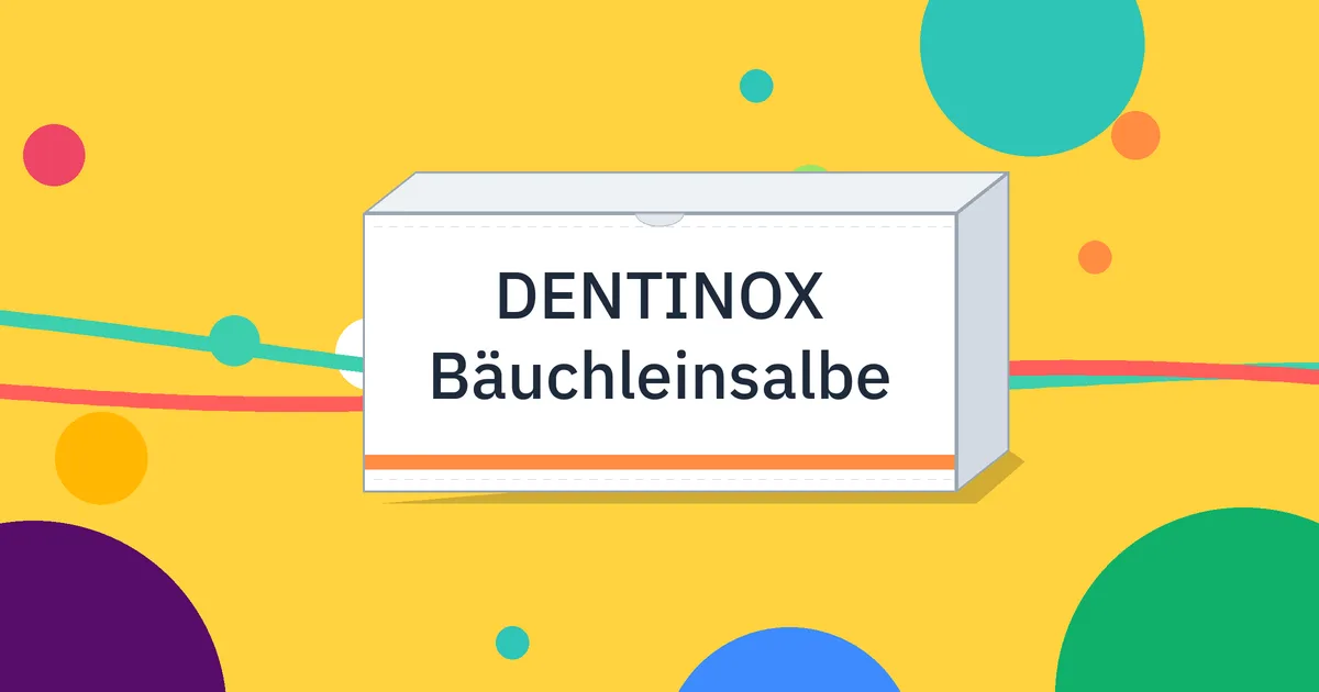 Symbolbild: Packung mit der Aufschrift DENTINOX Bäuchleinsalbe (PZN 19144701) – Verfügbarkeit und Bezug in Apotheken in Frankfurt am Main