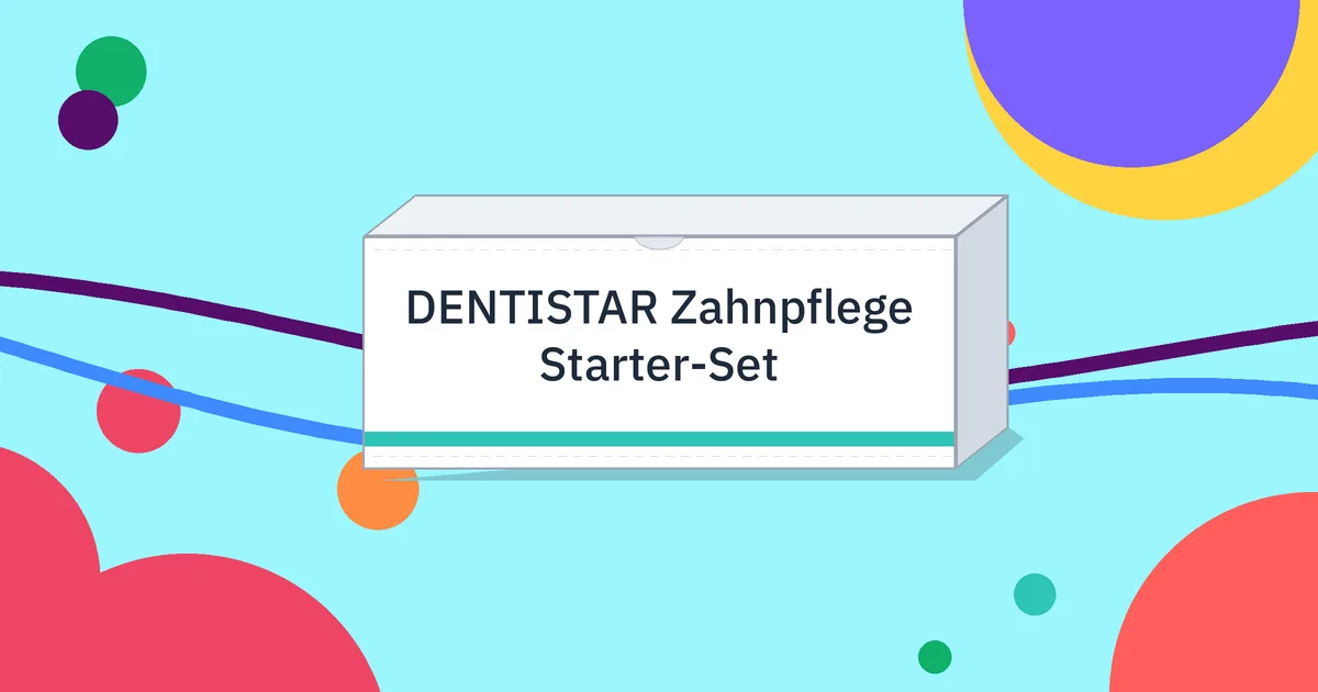 Symbolbild: Packung mit der Aufschrift DENTISTAR Zahnpflege Starter-Set (PZN 16008676) – Verfügbarkeit und Bezug in Apotheken in Frankfurt am Main