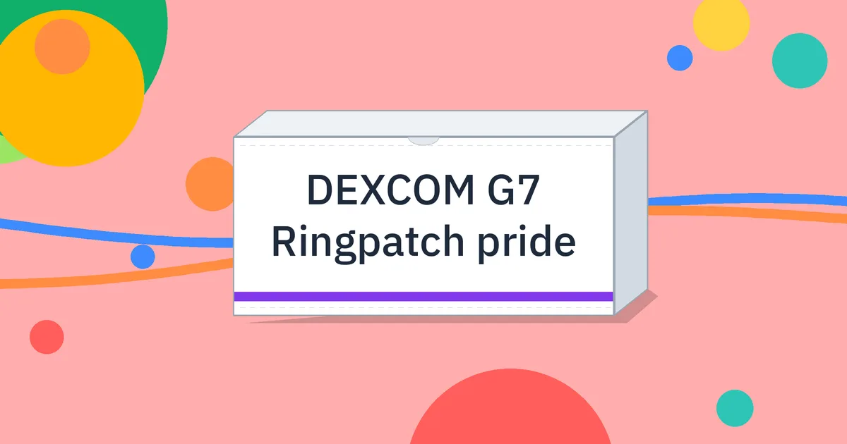 Symbolbild: Packung mit der Aufschrift DEXCOM G7 Ringpatch pride (PZN 19866601) – Verfügbarkeit und Bezug in Apotheken in Frankfurt am Main