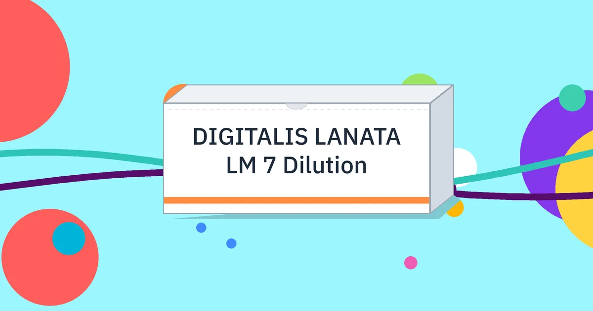 Symbolbild: Packung mit der Aufschrift DIGITALIS LANATA LM 7 Dilution (PZN 12841704) – Verfügbarkeit und Bezug in Apotheken in Frankfurt am Main