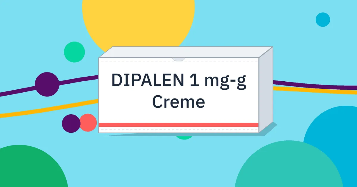 Symbolbild: Packung mit der Aufschrift DIPALEN 1 mg-g Creme (PZN 11345759) – Verfügbarkeit und Bezug in Apotheken in Frankfurt am Main