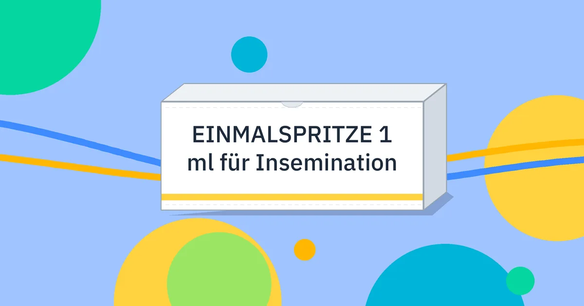 Symbolbild: Packung mit der Aufschrift EINMALSPRITZE 1 ml für Insemination (PZN 09537291) – Verfügbarkeit und Bezug in Apotheken in Frankfurt am Main
