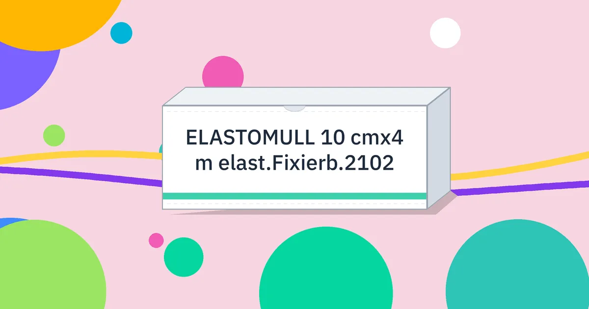 Symbolbild: Packung mit der Aufschrift ELASTOMULL 10 cmx4 m elast.Fixierb.2102 (PZN 16397608) – Verfügbarkeit und Bezug in Apotheken in Frankfurt am Main