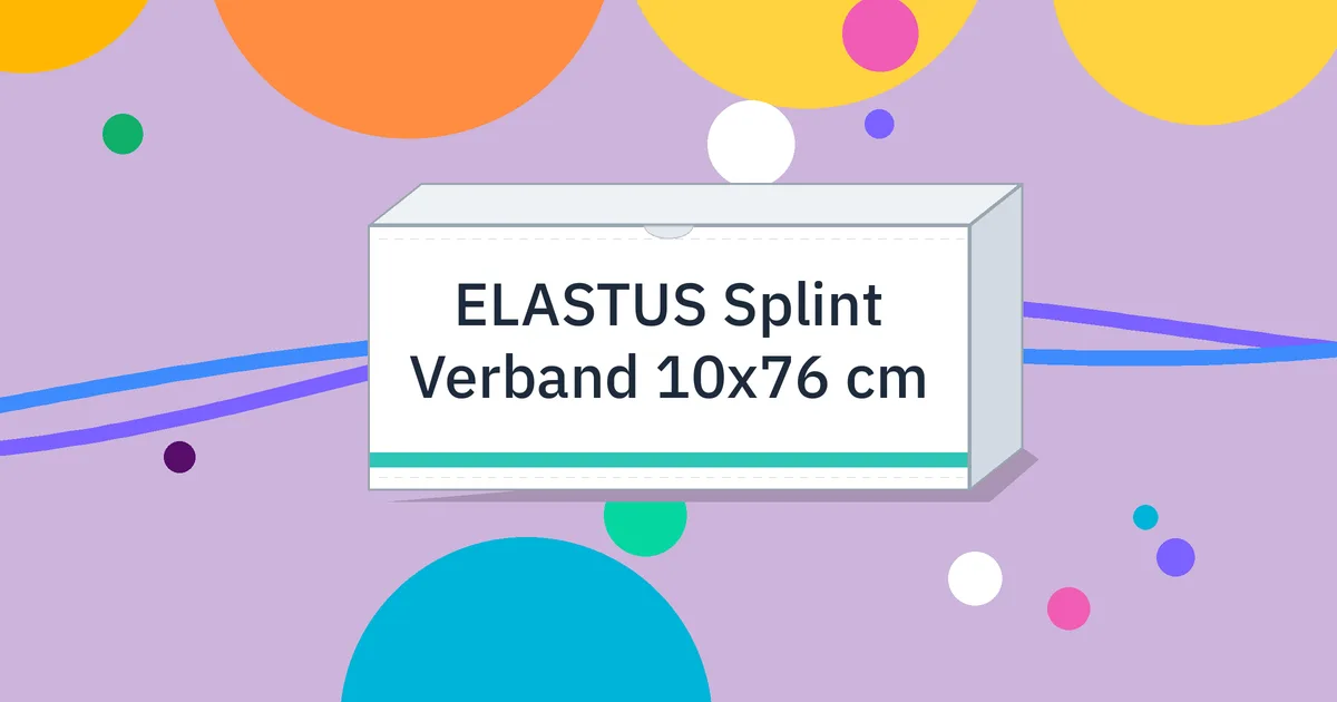 Symbolbild: Packung mit der Aufschrift ELASTUS Splint Verband 10x76 cm (PZN 06415682) – Verfügbarkeit und Bezug in Apotheken in Frankfurt am Main