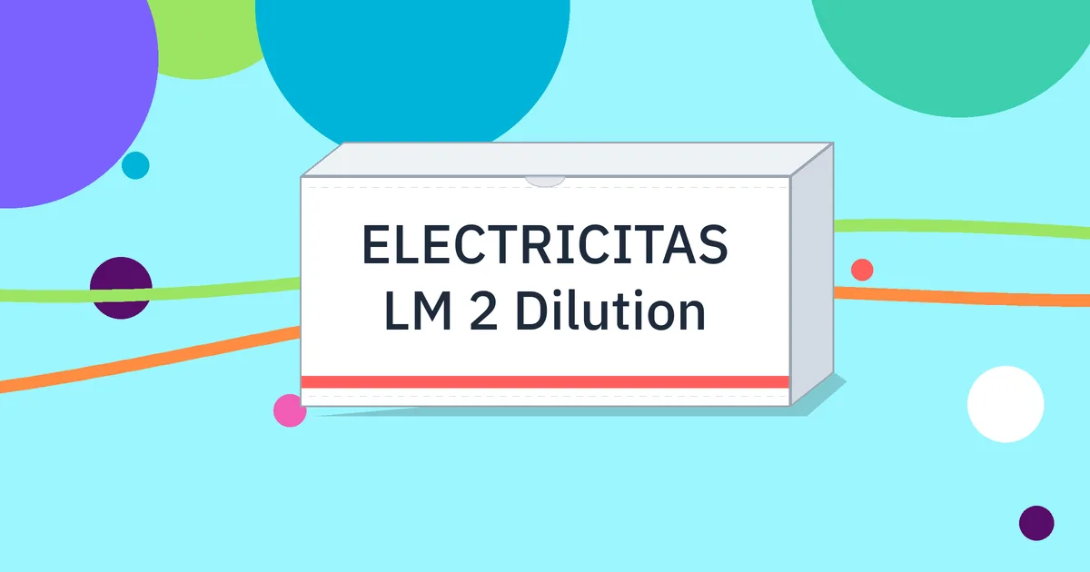 Symbolbild: Packung mit der Aufschrift ELECTRICITAS LM 2 Dilution (PZN 12844275) – Verfügbarkeit und Bezug in Apotheken in Frankfurt am Main