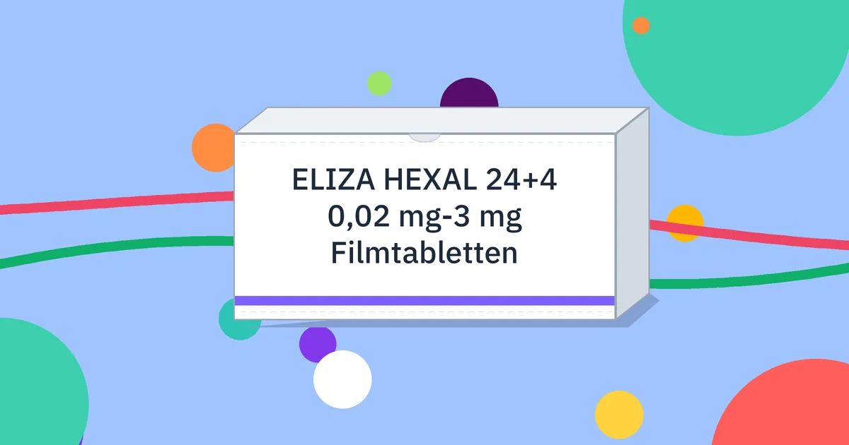 Symbolbild: Packung mit der Aufschrift ELIZA HEXAL 24+4 0,02 mg-3 mg Filmtabletten (PZN 11157495) – Verfügbarkeit und Bezug in Apotheken in Frankfurt am Main