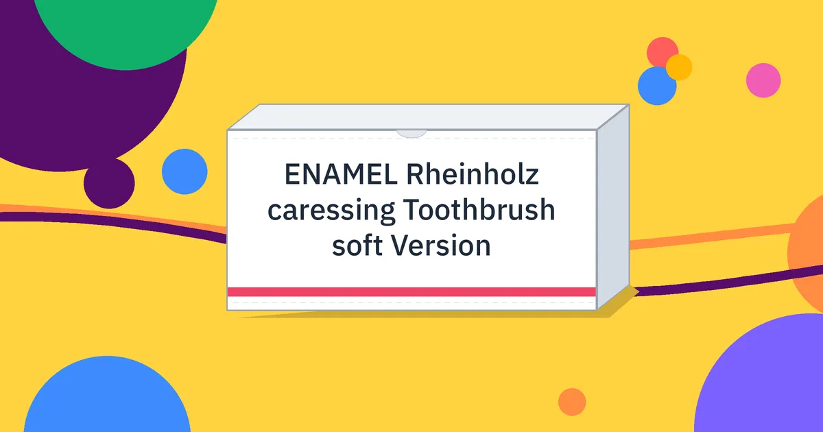 Symbolbild: Packung mit der Aufschrift ENAMEL Rheinholz caressing Toothbrush soft Version (PZN 18139460) – Verfügbarkeit und Bezug in Apotheken in Frankfurt am Main