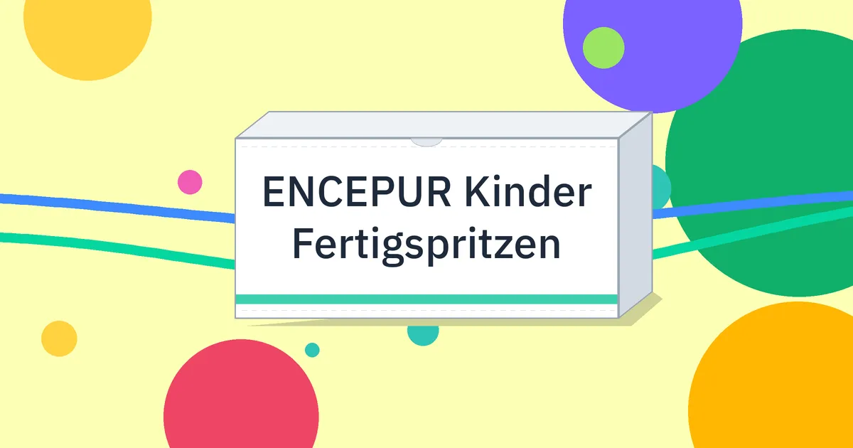 Symbolbild: Packung mit der Aufschrift ENCEPUR Kinder Fertigspritzen (PZN 06078753) – Verfügbarkeit und Bezug in Apotheken in Frankfurt am Main