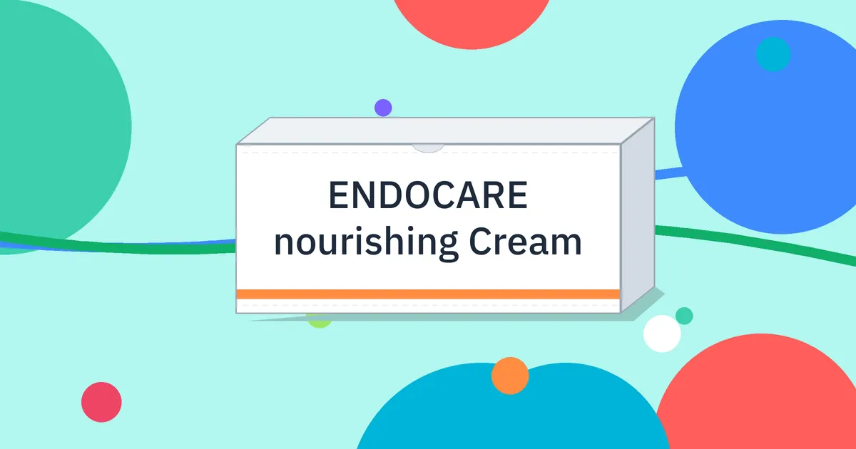 Symbolbild: Packung mit der Aufschrift ENDOCARE nourishing Cream (PZN 16801096) – Verfügbarkeit und Bezug in Apotheken in Frankfurt am Main