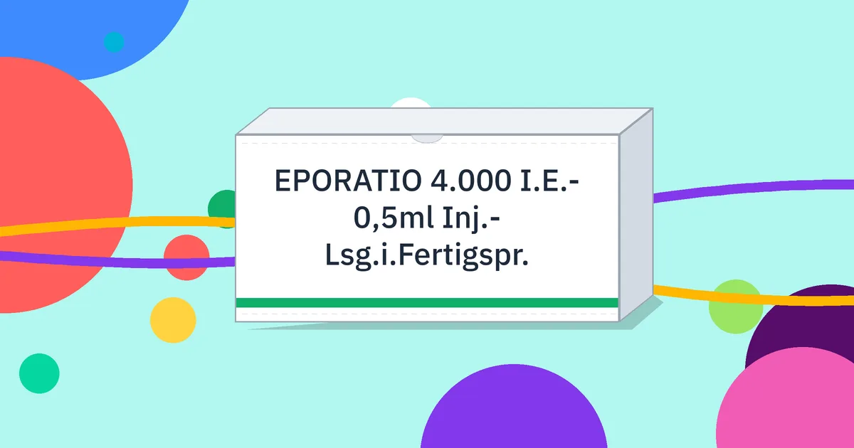 Symbolbild: Packung mit der Aufschrift EPORATIO 4.000 I.E.-0,5ml Inj.-Lsg.i.Fertigspr. (PZN 19799974) – Verfügbarkeit und Bezug in Apotheken in Frankfurt am Main