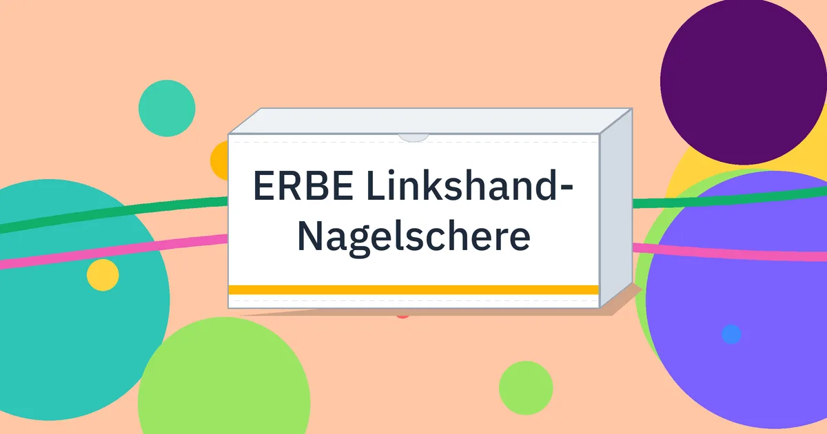 Symbolbild: Packung mit der Aufschrift ERBE Linkshand-Nagelschere (PZN 20052660) – Verfügbarkeit und Bezug in Apotheken in Frankfurt am Main