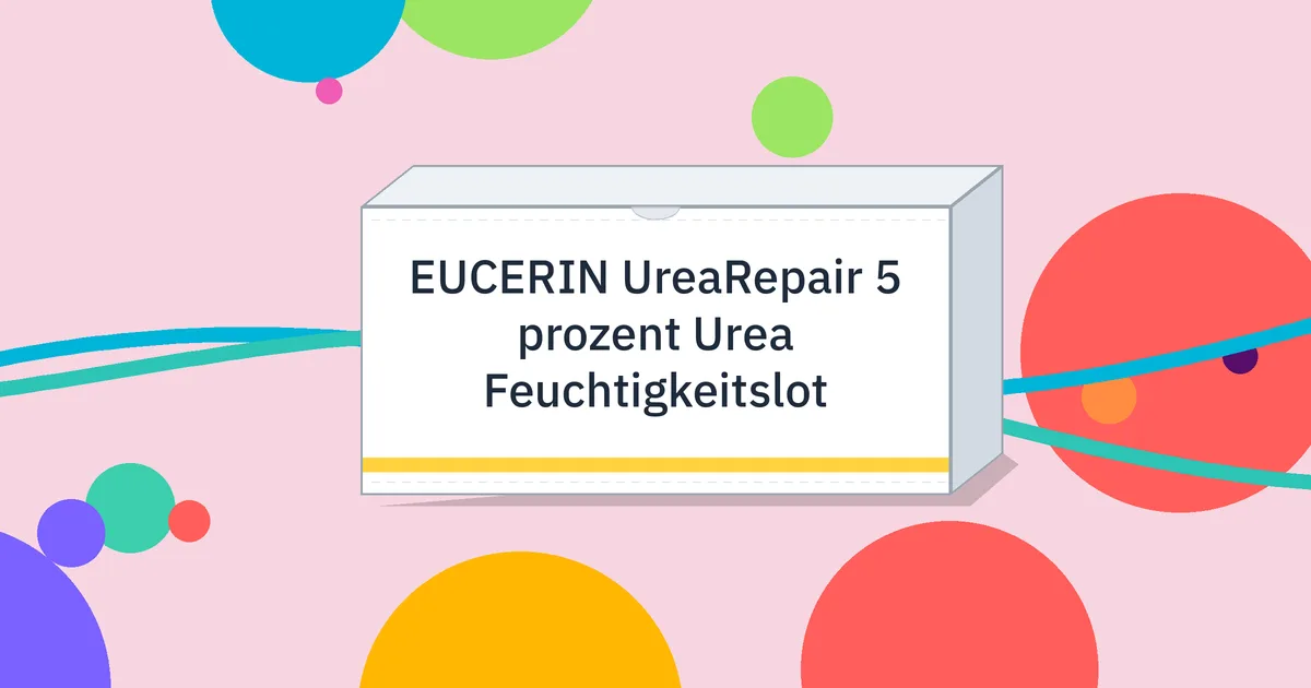Symbolbild: Packung mit der Aufschrift EUCERIN UreaRepair 5 prozent Urea Feuchtigkeitslot (PZN 20315473) – Verfügbarkeit und Bezug in Apotheken in Frankfurt am Main
