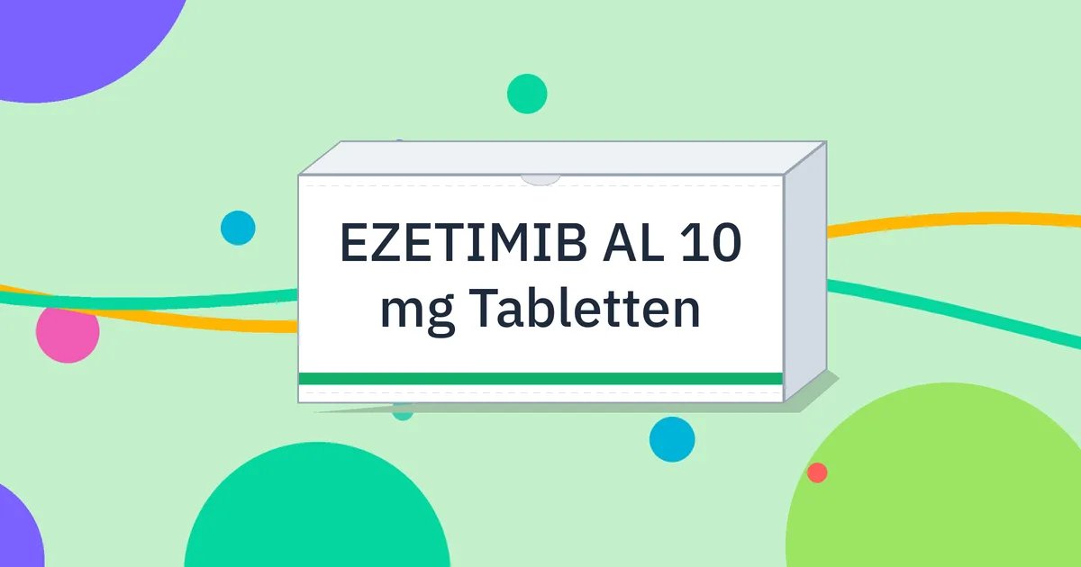 Symbolbild: Packung mit der Aufschrift EZETIMIB AL 10 mg Tabletten (PZN 13651443) – Verfügbarkeit und Bezug in Apotheken in Frankfurt am Main