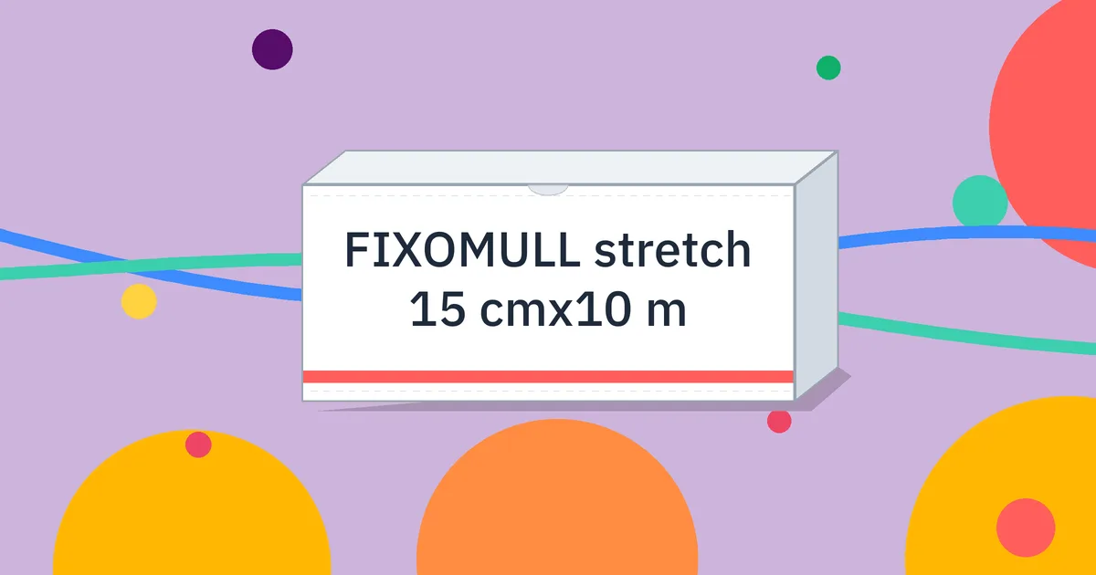 Symbolbild: Packung mit der Aufschrift FIXOMULL stretch 15 cmx10 m (PZN 09177763) – Verfügbarkeit und Bezug in Apotheken in Frankfurt am Main