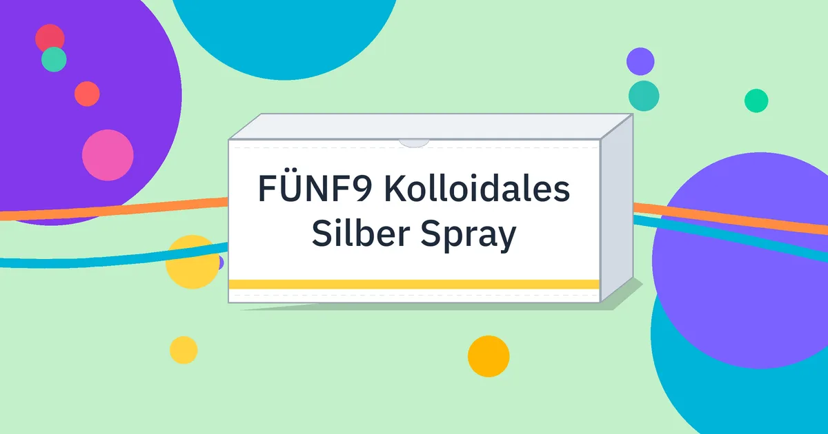 Symbolbild: Packung mit der Aufschrift FÜNF9 Kolloidales Silber Spray (PZN 14412930) – Verfügbarkeit und Bezug in Apotheken in Frankfurt am Main
