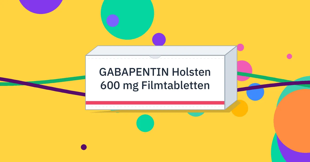 Symbolbild: Packung mit der Aufschrift GABAPENTIN Holsten 600 mg Filmtabletten (PZN 13248262) – Verfügbarkeit und Bezug in Apotheken in Frankfurt am Main