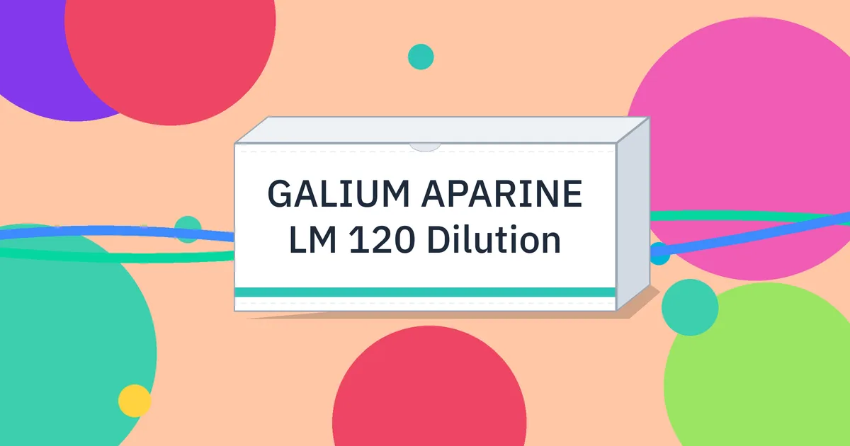 Symbolbild: Packung mit der Aufschrift GALIUM APARINE LM 120 Dilution (PZN 13497433) – Verfügbarkeit und Bezug in Apotheken in Frankfurt am Main