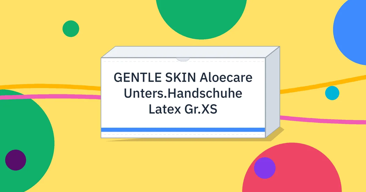 Symbolbild: Packung mit der Aufschrift GENTLE SKIN Aloecare Unters.Handschuhe Latex Gr.XS (PZN 05030230) – Verfügbarkeit und Bezug in Apotheken in Frankfurt am Main