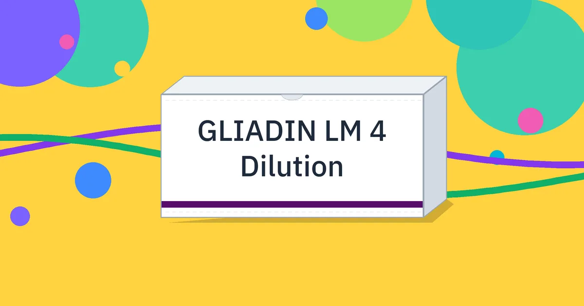 Symbolbild: Packung mit der Aufschrift GLIADIN LM 4 Dilution (PZN 13544115) – Verfügbarkeit und Bezug in Apotheken in Frankfurt am Main